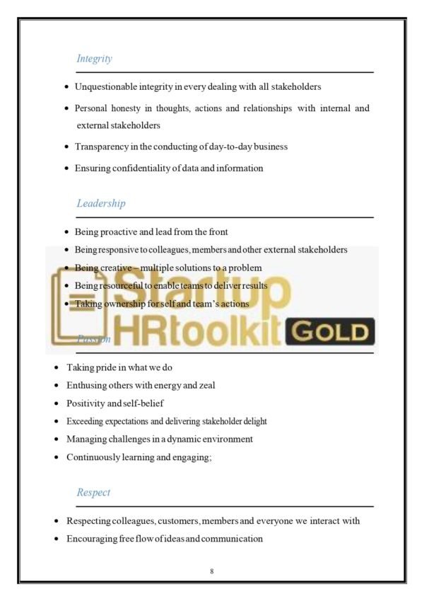 Gold Sample Documents - StartupHR Toolkit