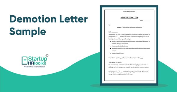 Demotion Letter Template - Download Format - Word | PDF