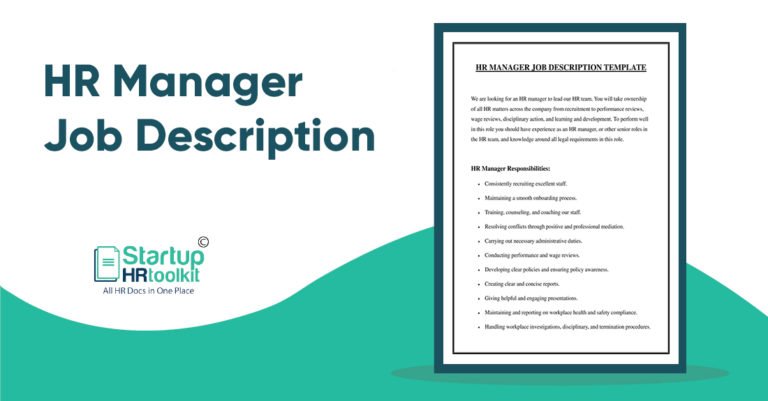 HR Manager Job Description Template - Download | Word | PDF