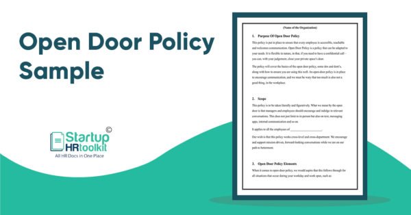 Open Door Policy in Workplace - Download - Word | PDF