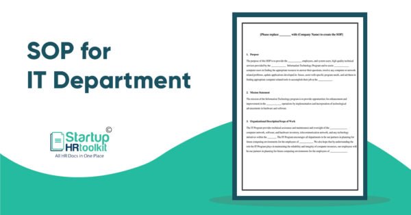 SOP for IT Department PDF - Download Sample | Word
