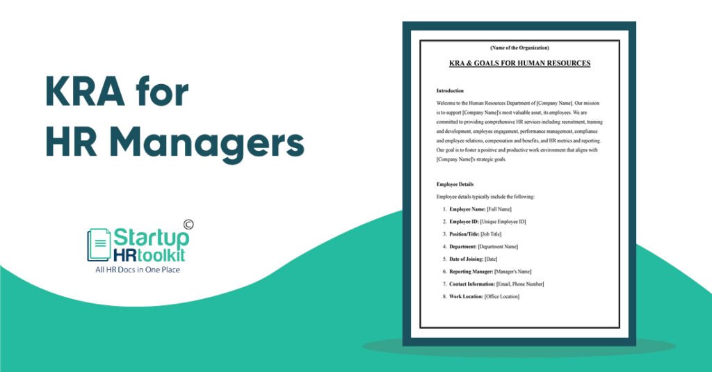 KRA For HR Managers - Download Sample - Word | PDF